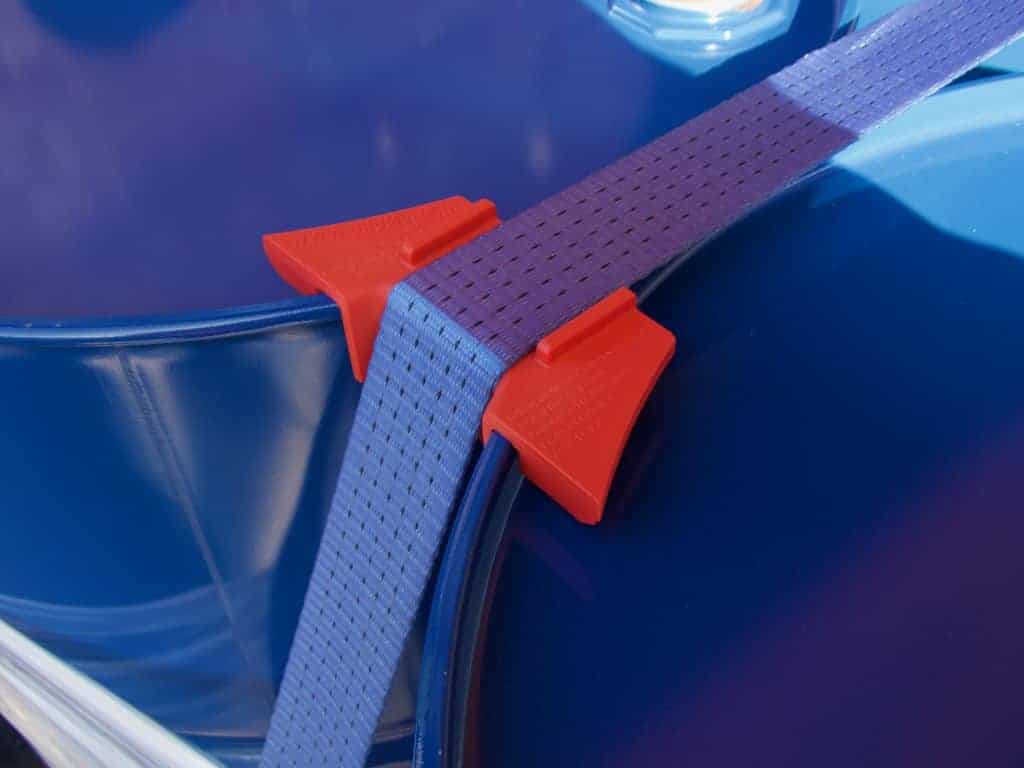 RED Drumclip - Tight Head Drums Securement Tool - Trison Tarps Inc.