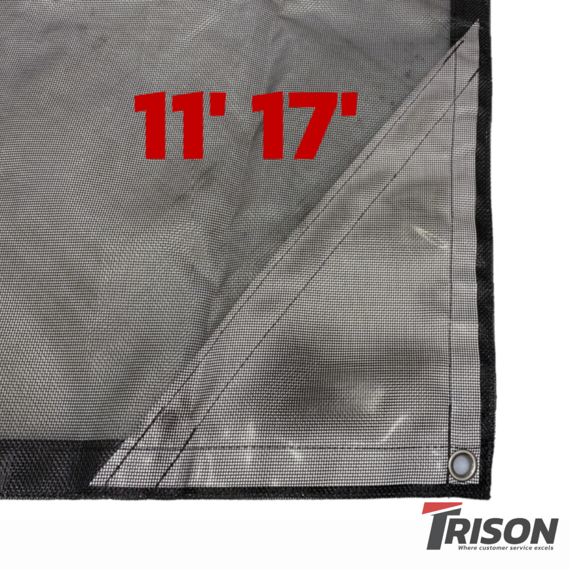 11' X 17' Mesh Tarp For Hooklift - Trison Tarps Inc.
